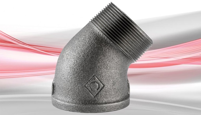 45 Degree Black Pipe Fitting